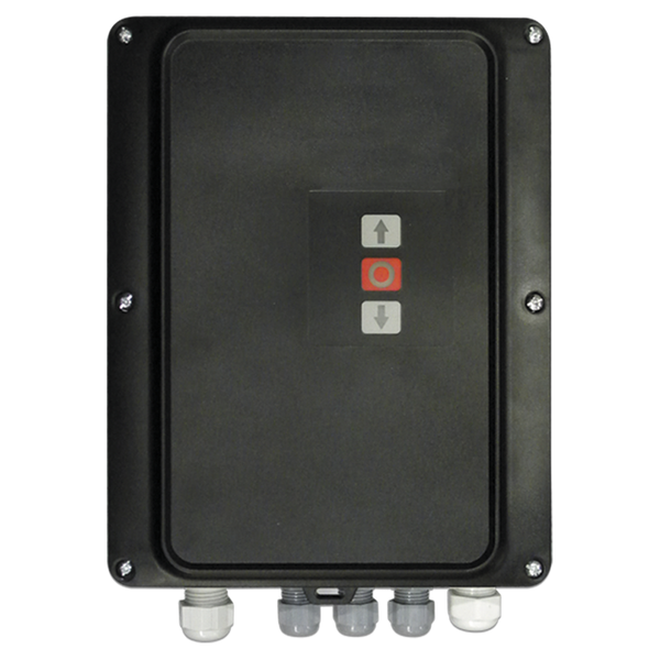 I20ES – Cuadro de maniobra para puertas industriales con caja estándar VERSUS negra – jcm-tech.store